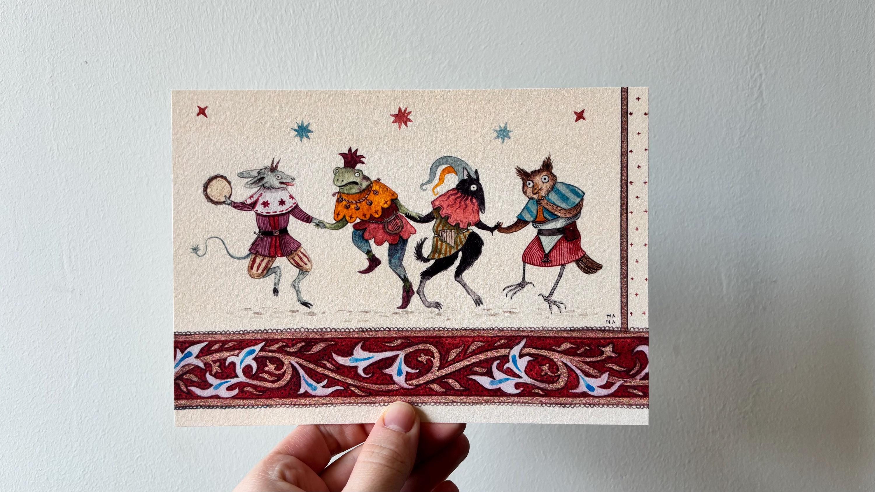 "The Mummers" Print – Hana Berggren Illustration